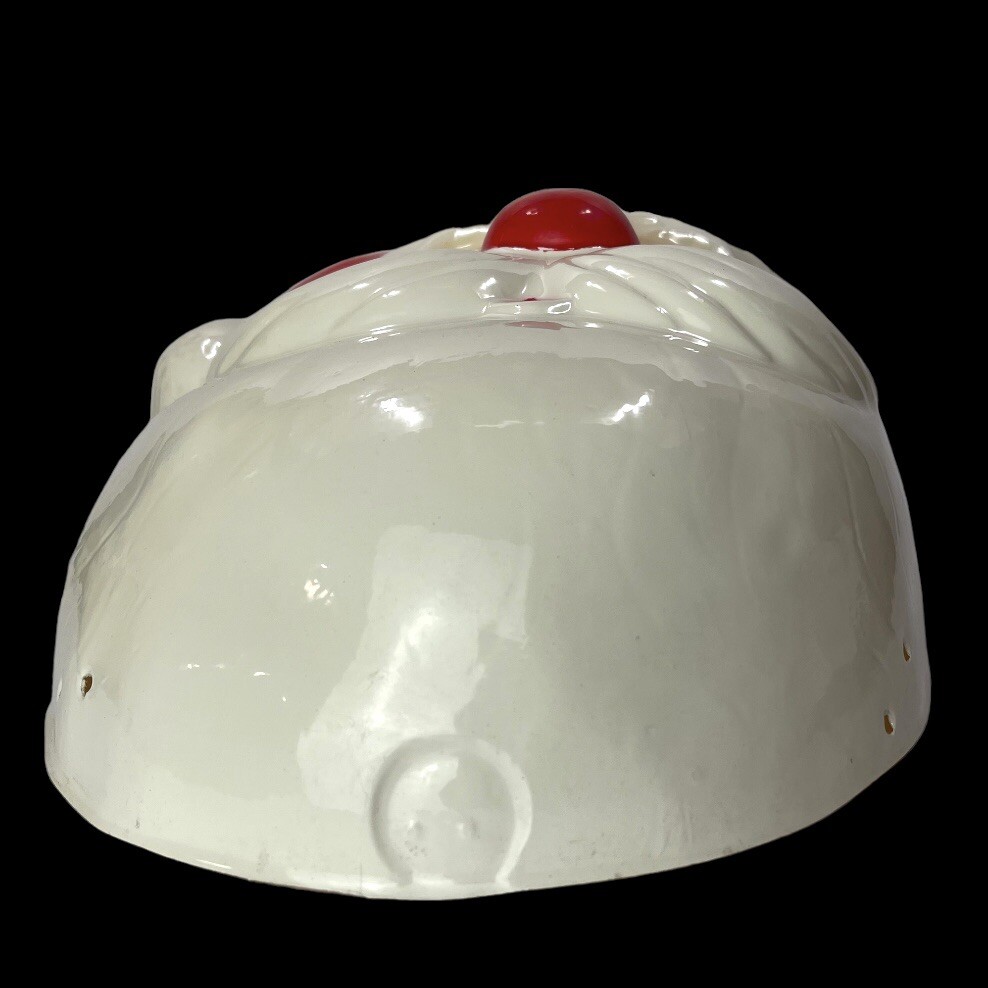 Vintage Christmas Santa Claus Head Face Porch Light Lamp Post Cover Red ...