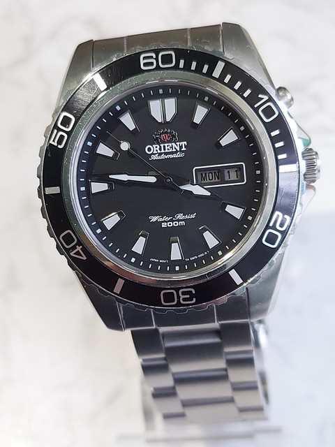 ORIENT EM75-C3-A Automatic Diver's WR200M Stainless Steel Watch for ...