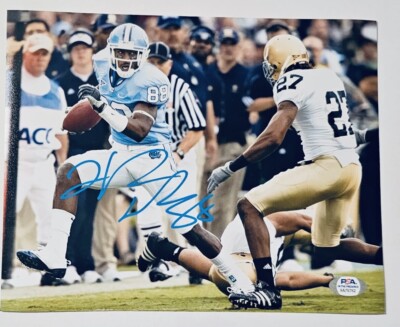 Hakeem Nicks Autographed Signed 8x10 Auto PSA Tar Heels Giants Colts ...