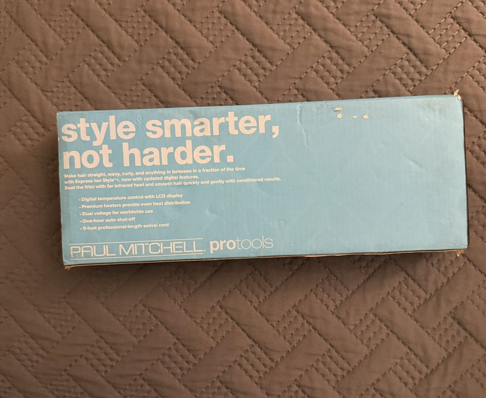 Paul Mitchell Pro Tools Express Ion Style+ 1" Ceramic Flat Iron Silver ...