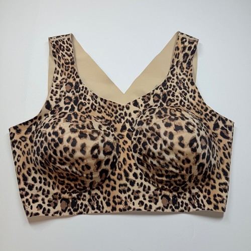 Evelyn Bobbie The Defy Bra Leopard Print Wireless Comfort Support 2XL ...