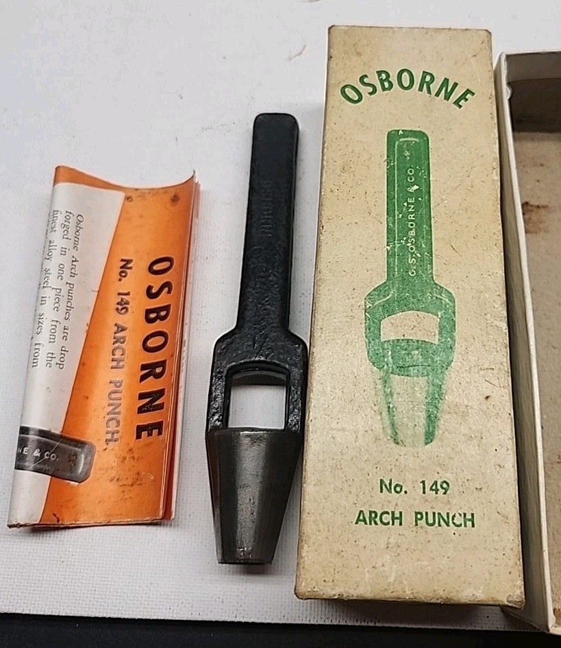Osborne 1/2" Round Arch Hole Punch Leather Rubber Plastic + 3 More ...