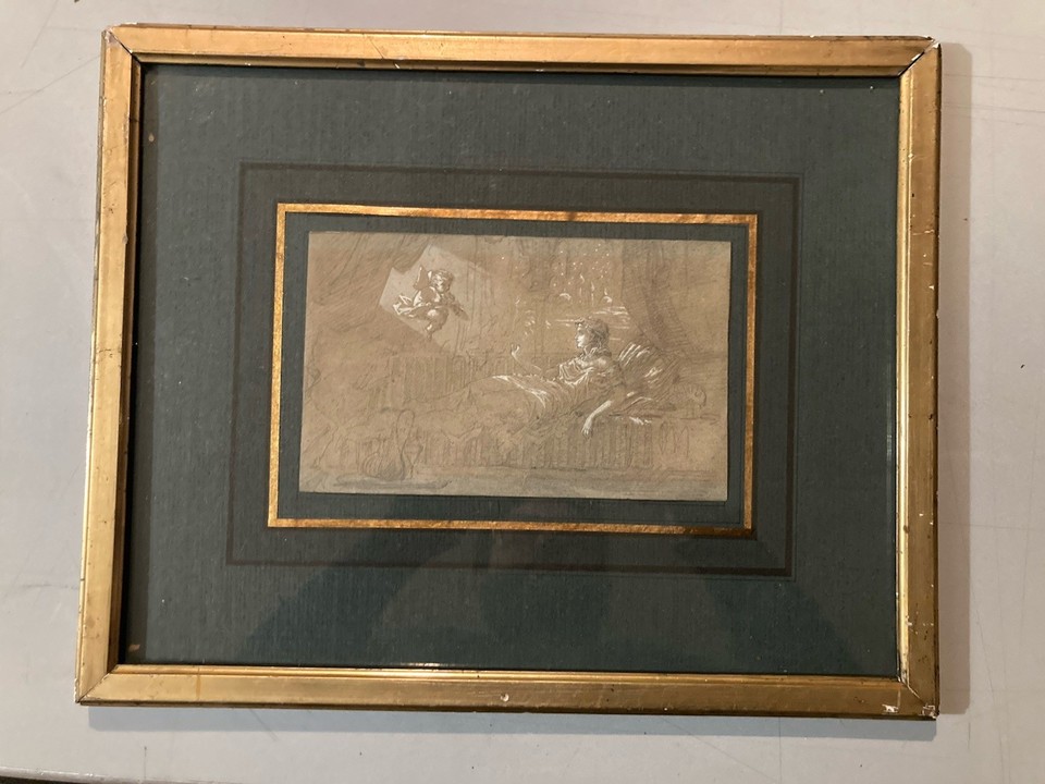 Beautiful Drawing Pencil Portrait Angel Woman Cupid 19th to Identify ...