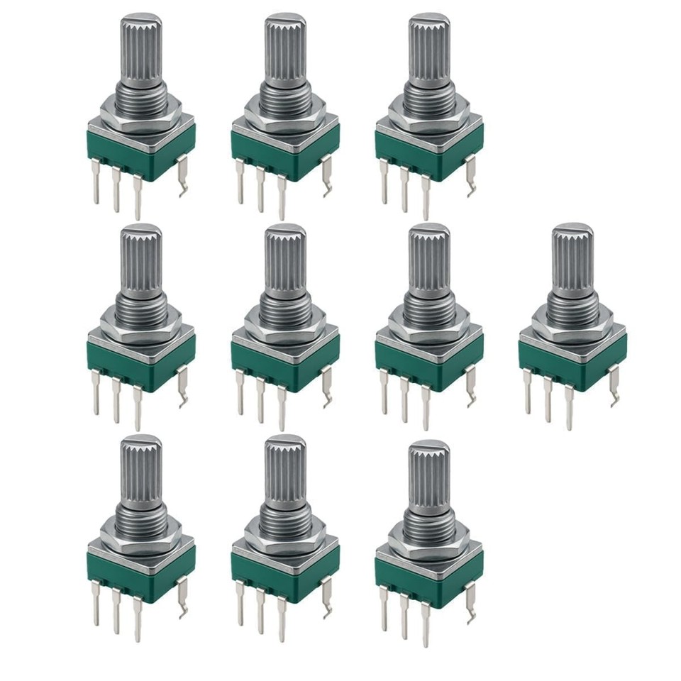 10 PCS RK097 B1M Precision Vertical Single-Gang Potentiometer 15mm ...