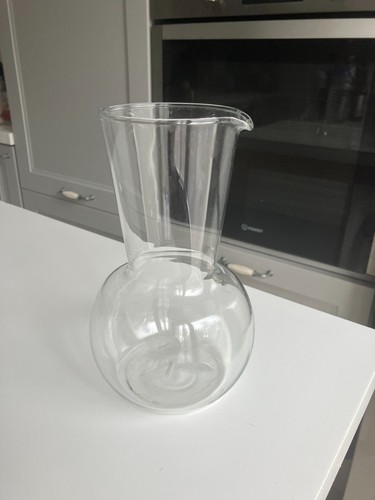 ballon fiole carafe Pyrex fond plat col large evase avec bec verseur | eBay
