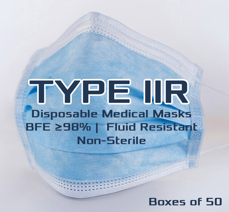 Type IIR 2R Surgical Mask 3-Ply Medical Grade EN14683 CE Approved 50 ...