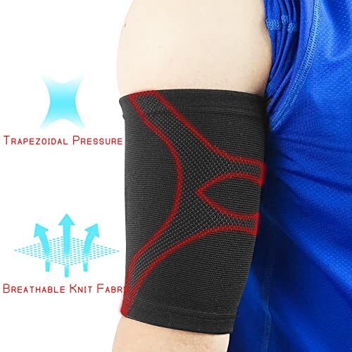 Bicep/Tricep Compression Brace Upper Arm Sleeve Support for Workout ...