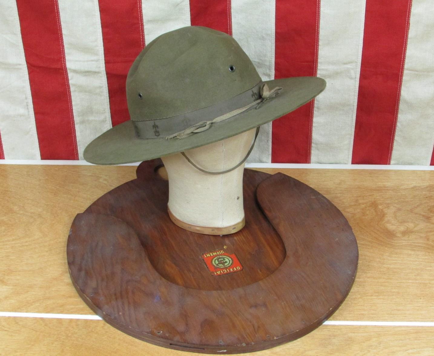Vintage 1940s Boy Scouts of America Official Scout Master Campaign Hat ...