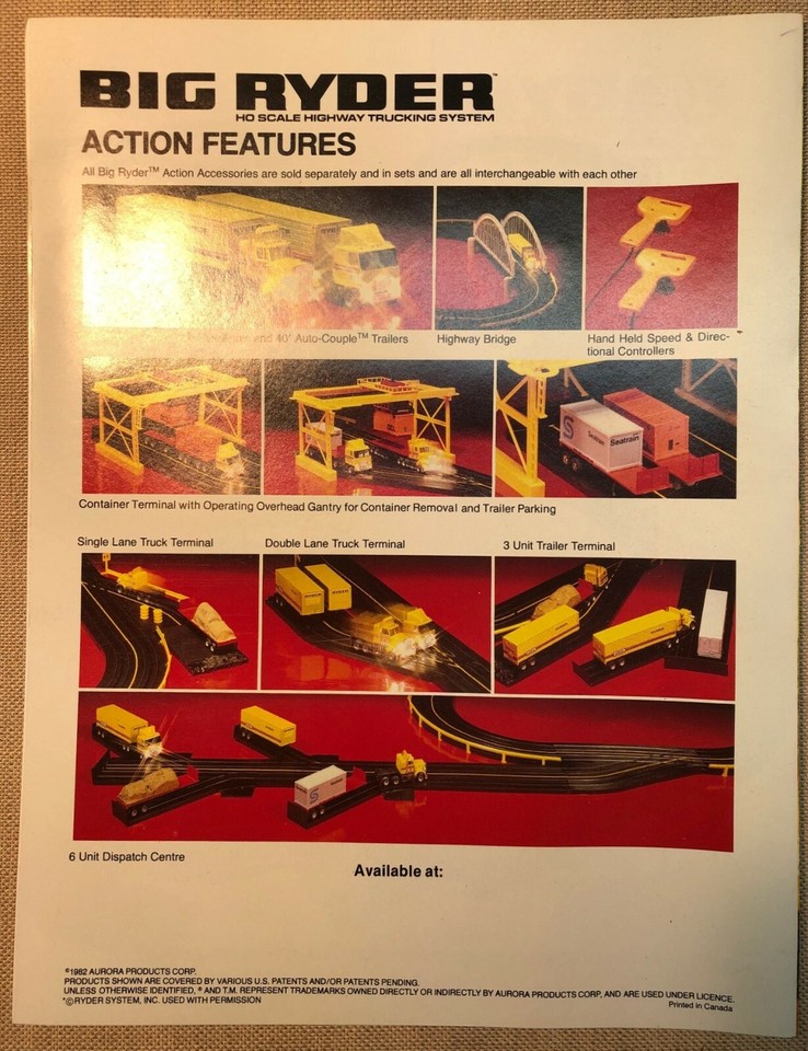 Original: 1982 AFX Big Ryder Brochure, AFX Model Motoring Poster + 2 ...