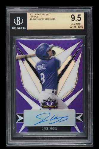 Jake Vogel ⚾ 2021 Leaf Valiant Baseball Auto 44/50, BGS-9.5 Card ...