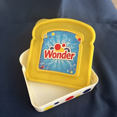 VINTAGE COLLECTORS WONDER BREAD SANDWICH STORAGE LUNCH BOX CONTAINER | eBay