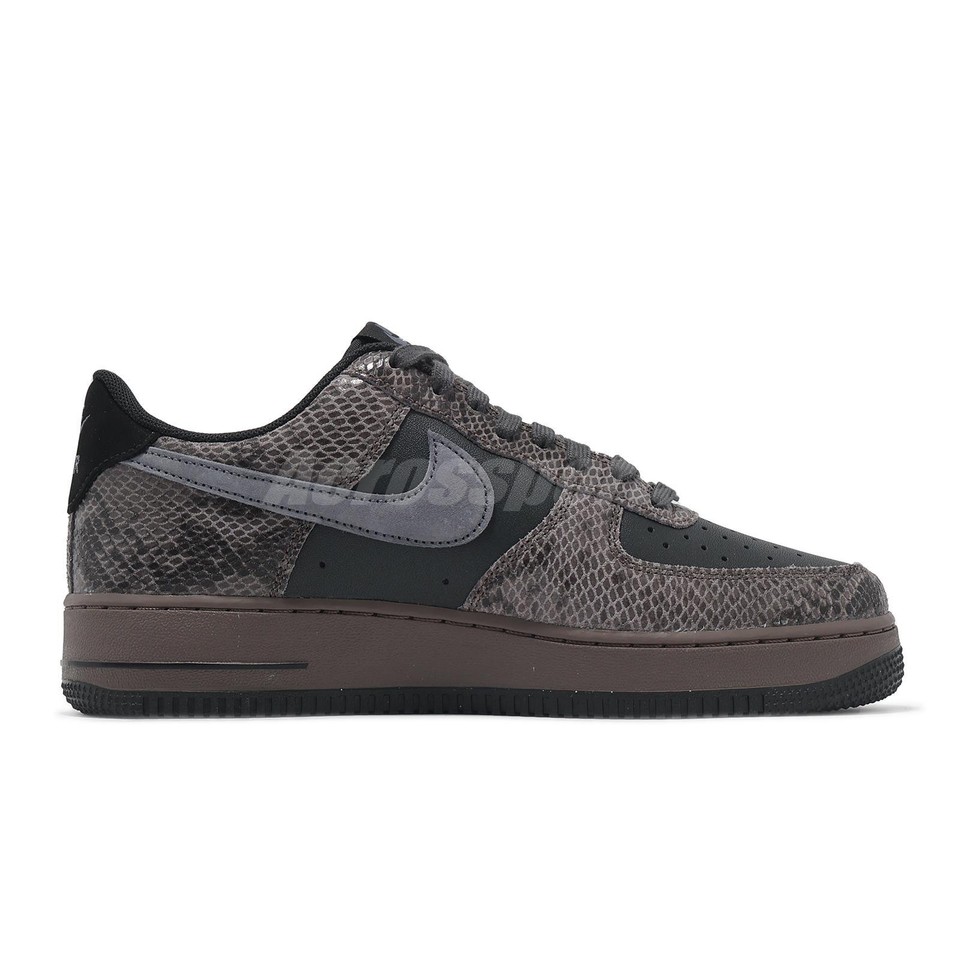 Nike Air Force 1 07 LV8 AF1 Snakeskin Pack Off Noir Men Casual Shoes ...