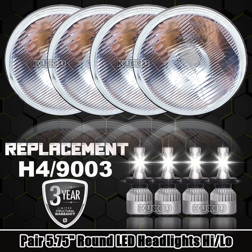 5.75" 5-3/4 inch Round LED Headlights Hi-Lo Housing For Ford 500 1962 ...
