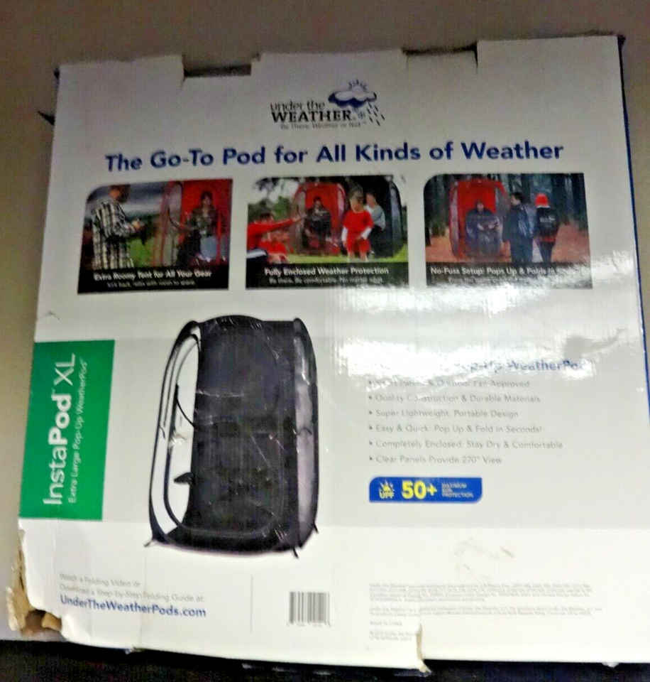Under the Weather InstaPod XL Stay Warm & Dry Weather Pod Black ...