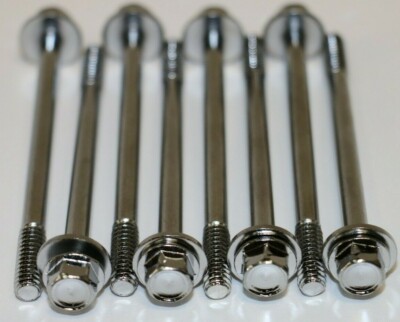 Center Bolt Chrome Valve Cover Bolts Fits SB Chevy 86-Up Set SBC 305 ...