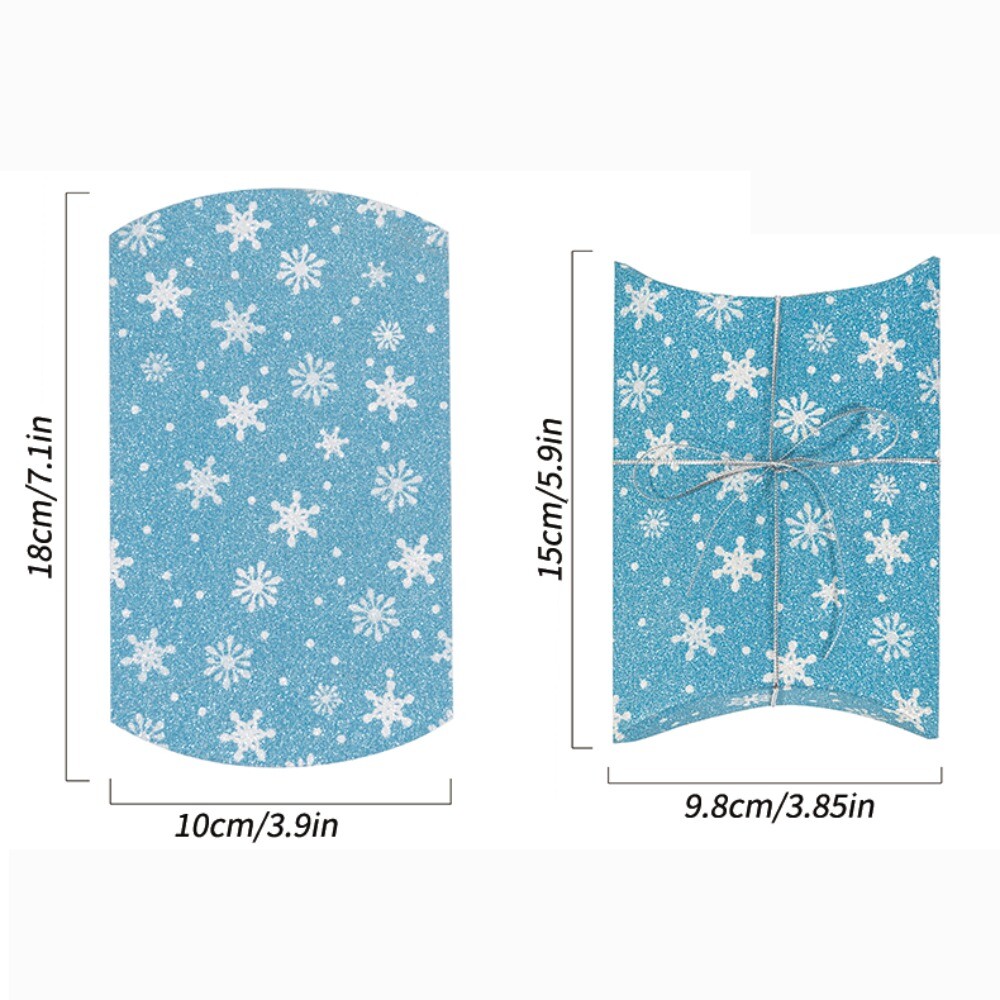 10pcs Gifts Pillow Box Snowflake Packing Boxes Creative Paper Box ...