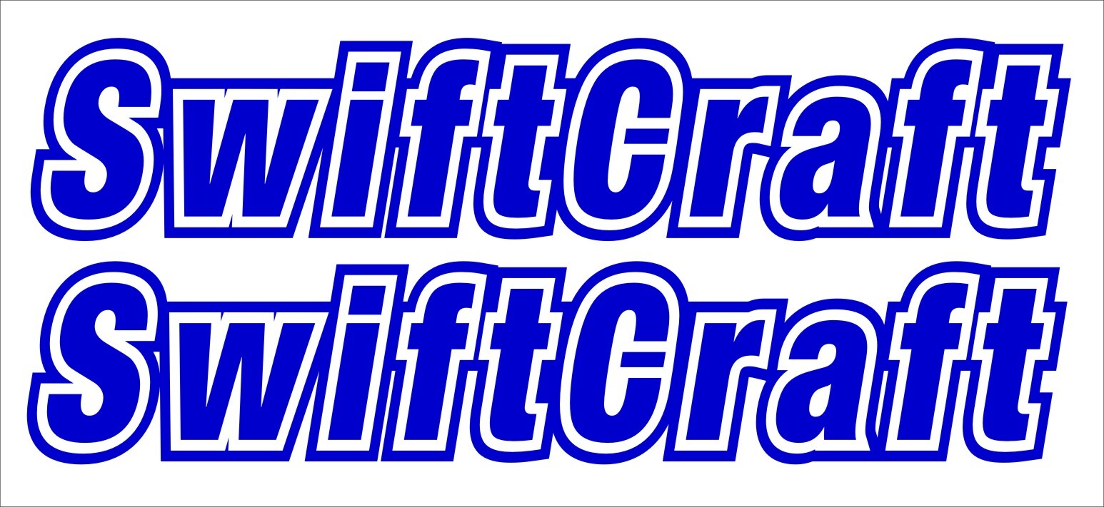 SWIFTCRAFT #2 Boat Decals TWO (2) 515 x 100 mm choose your color | eBay