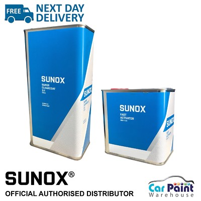 Sunox Super Clear 2k Premium Clearcoat & Fast Activator 7.5L KIT Car ...