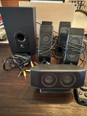 Logitech X-540 5.1 Surround Sound Speaker System W/ Subwoofer Set ...