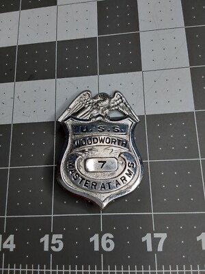 n WWII US Navy MAA Master at Arms USS Woodworth #7 Pin | eBay