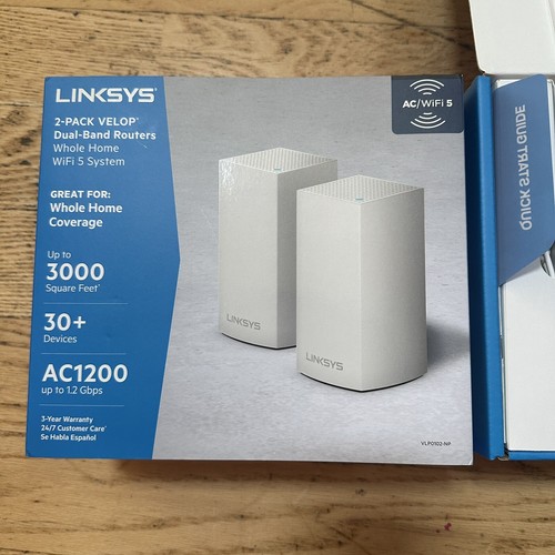 Linksys Velop VLP0102-NP AC1200 Dual Band Mesh WiFi 5 System 2 Pack ...