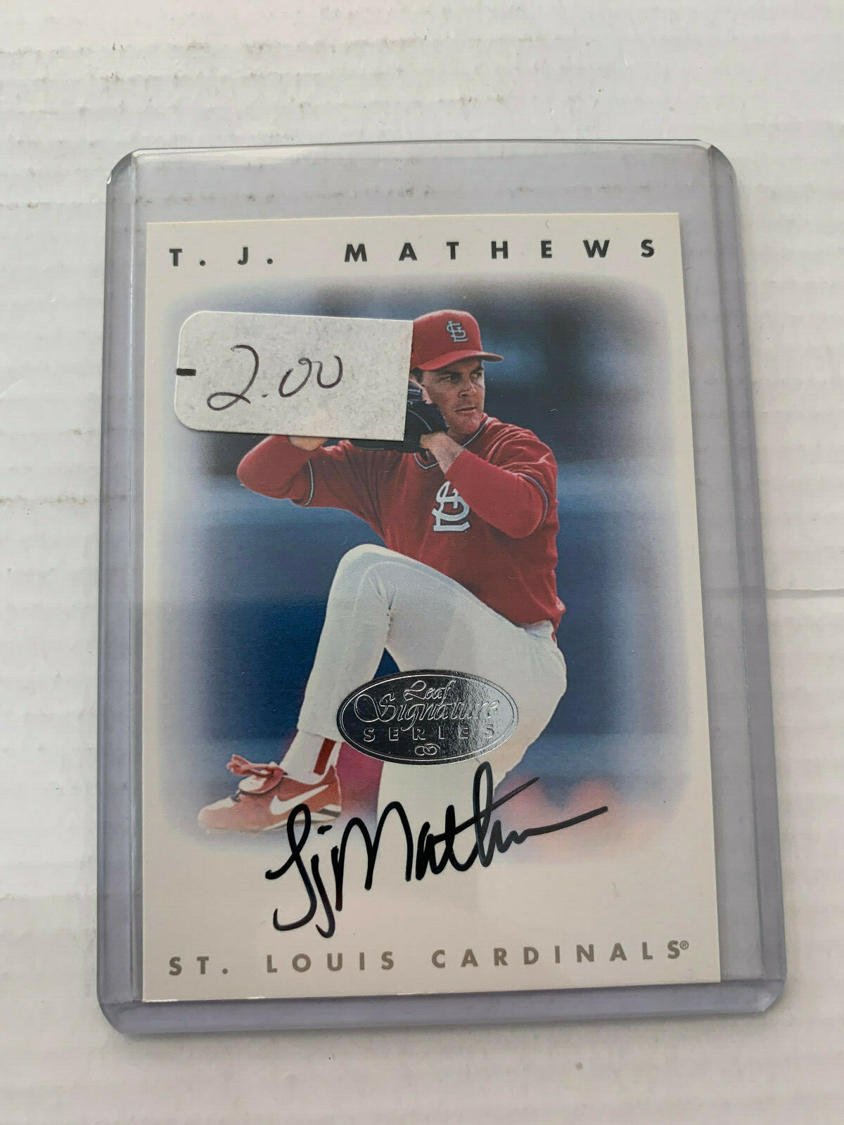T.J. Mathews 1996 Signature Series Auto Card # | eBay