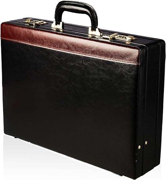 Executive Attache Briefcase Pu Leather Executive Case Expanding ...