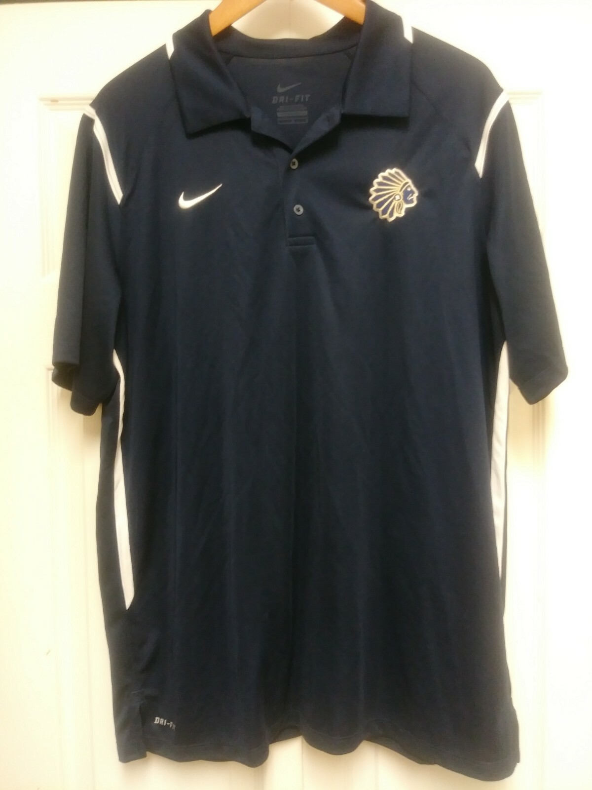 Nike Dri Fit Indian chief native Polo Shirt Mens Siz… - Gem