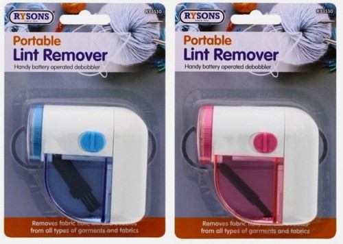 PORTABLE BATTERY LINT REMOVER / DEBOBBLER WITH CLEANING BRUSH - FLUFF ...