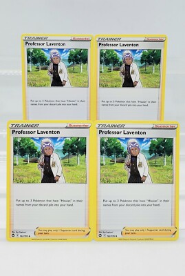 Pokemon TCG Professor Laventon 162/195 Silver Tempest - 4 Cards Playset ...