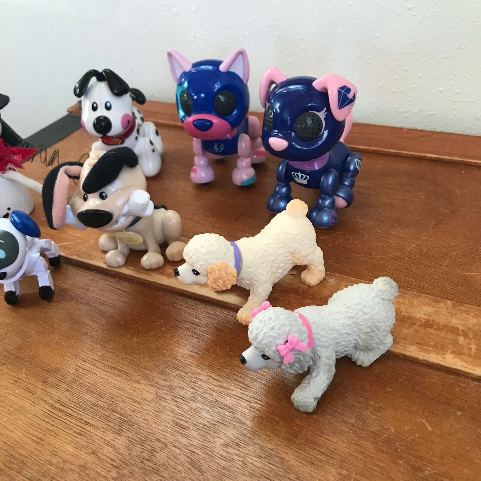 Lot of Gently Used Pink & Blue Plastic Robo Cat Dog Bobble Head Puppy ...
