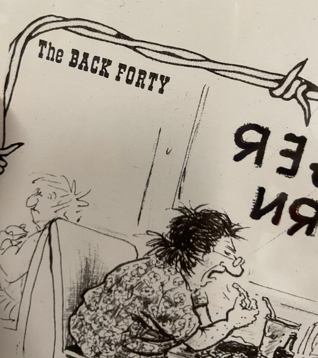Vintage Framed The Back Forty Cartoon by Lex Graham From Old Restaurant ...