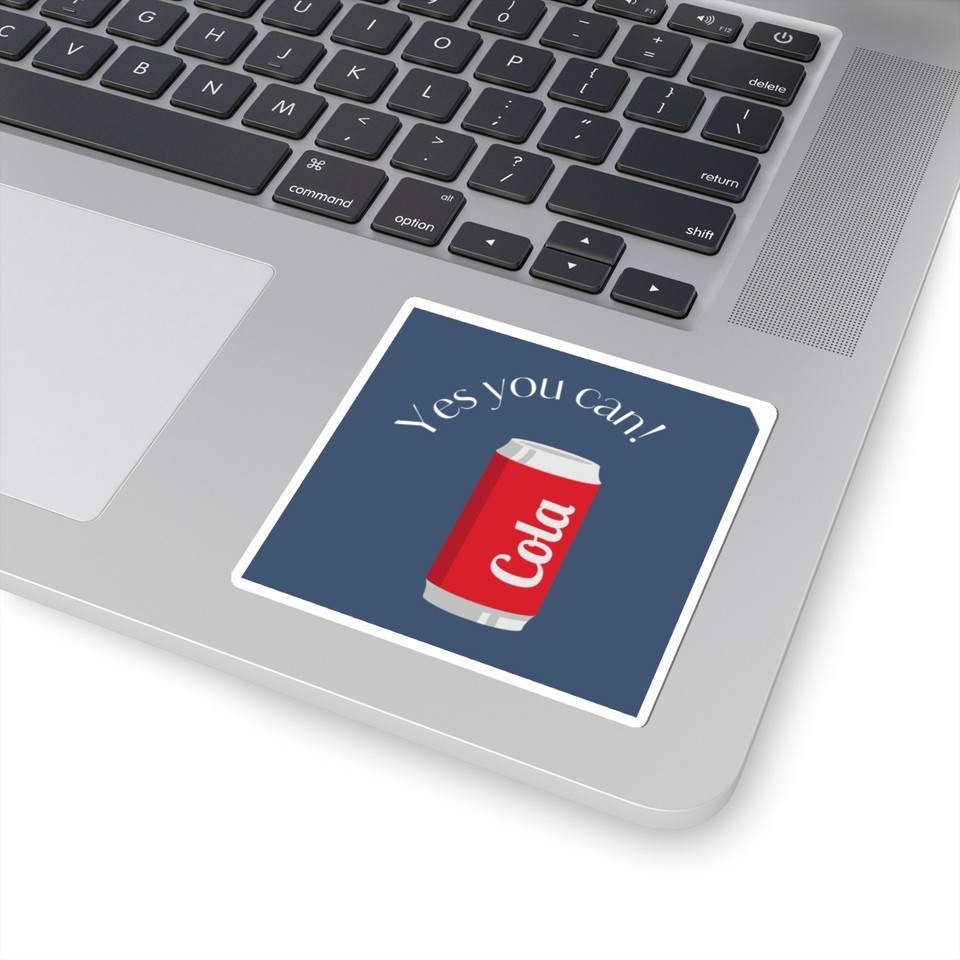 Yes You Can Cola Can Sticker | Soda Can Illustration, Positive Quote | eBay