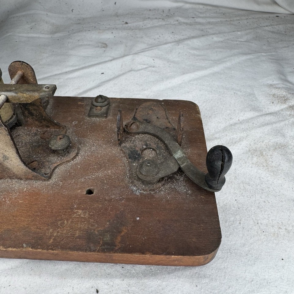 Antique Telegraph Sounder & Key Set Early Wireless Telegraph Equipment ...