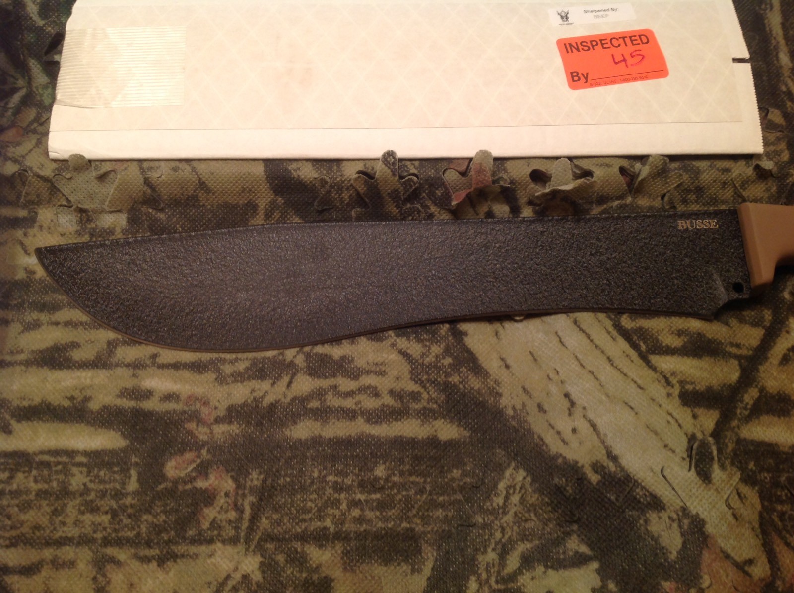 Busse Combat CG BB13 Black Finish With Tan Respirene C Handle | eBay