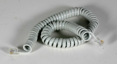 Telephone Coil Cord - 6 Ft. - Light Gray | eBay