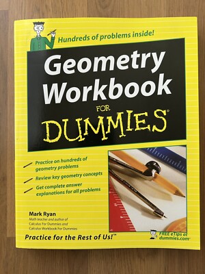 Geometry Workbook For Dummies Mark Ryan paperback | eBay