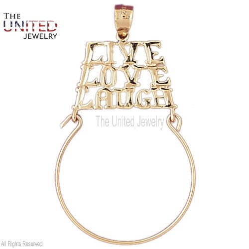 Handmade 925 Sterling Silver LIVE LOVE LAUGH Carrier Hanger, Silver ...