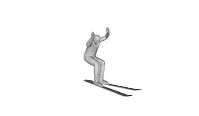 Printle L Homme 790--Ski Skiing Skier Falling Figure for Dioramas Train ...