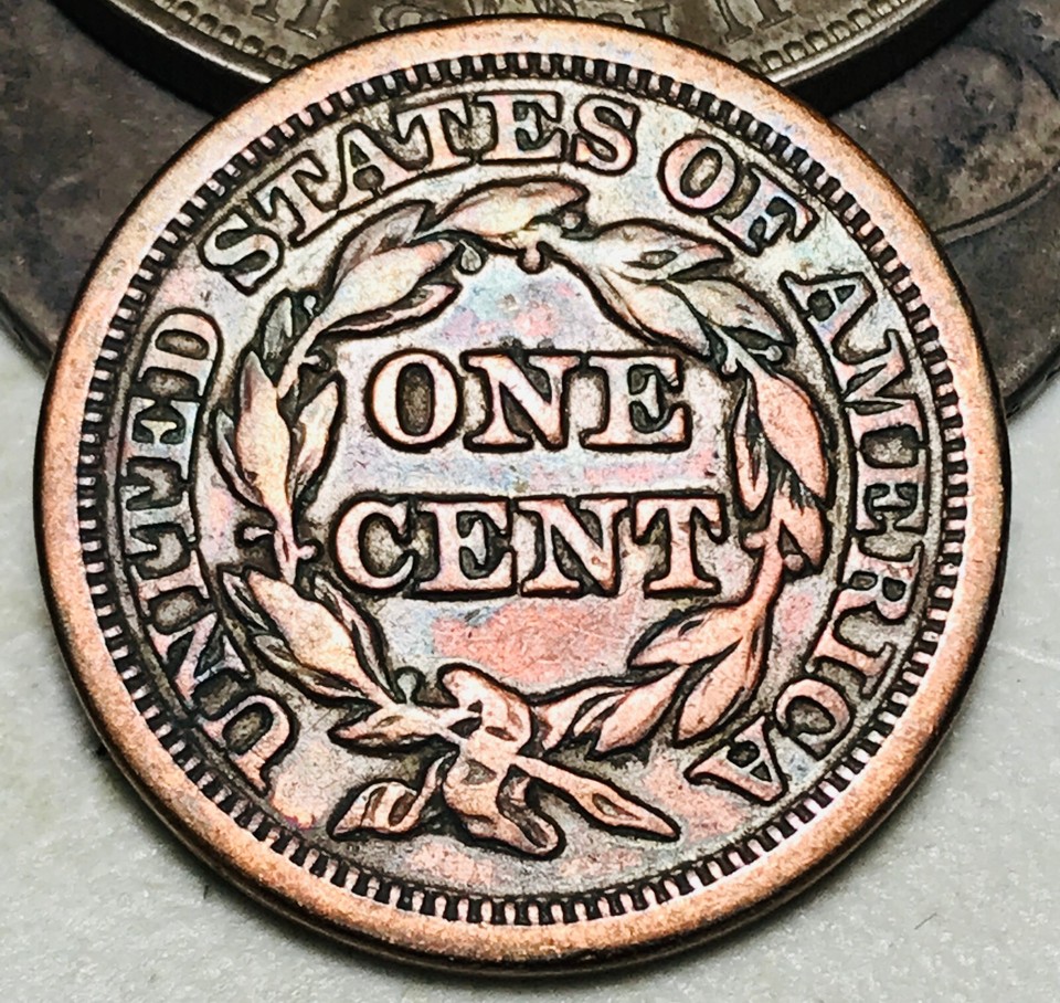 1846 Large Cent Matron Braided Hair 1C TALL DATE US Coin CC24269 | eBay