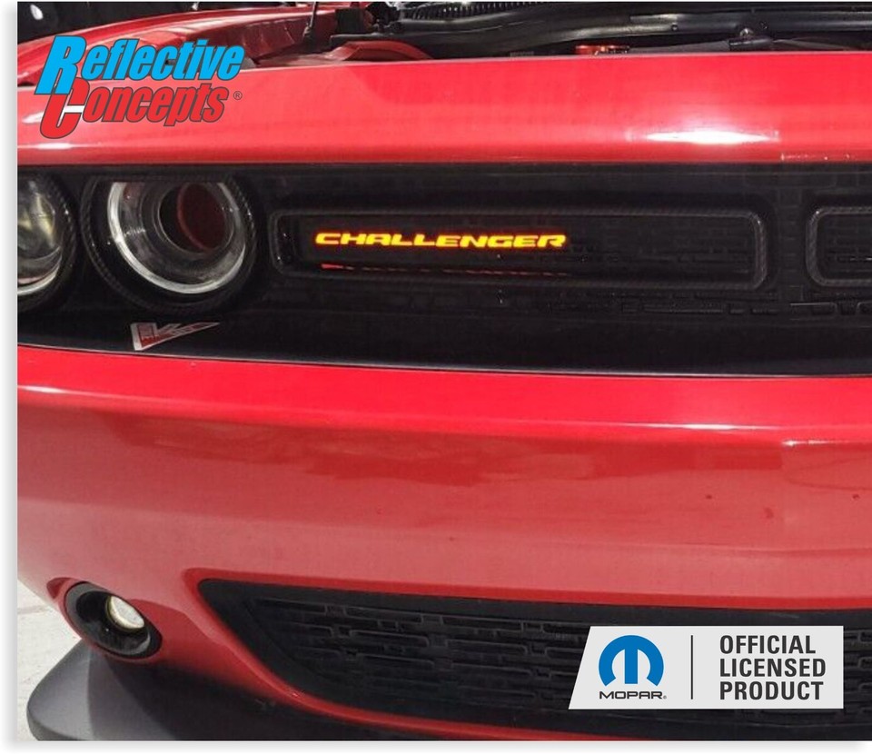 CHALLENGER Grille Badge Overlay Decal for 2015 - 2023 Dodge Challenger ...