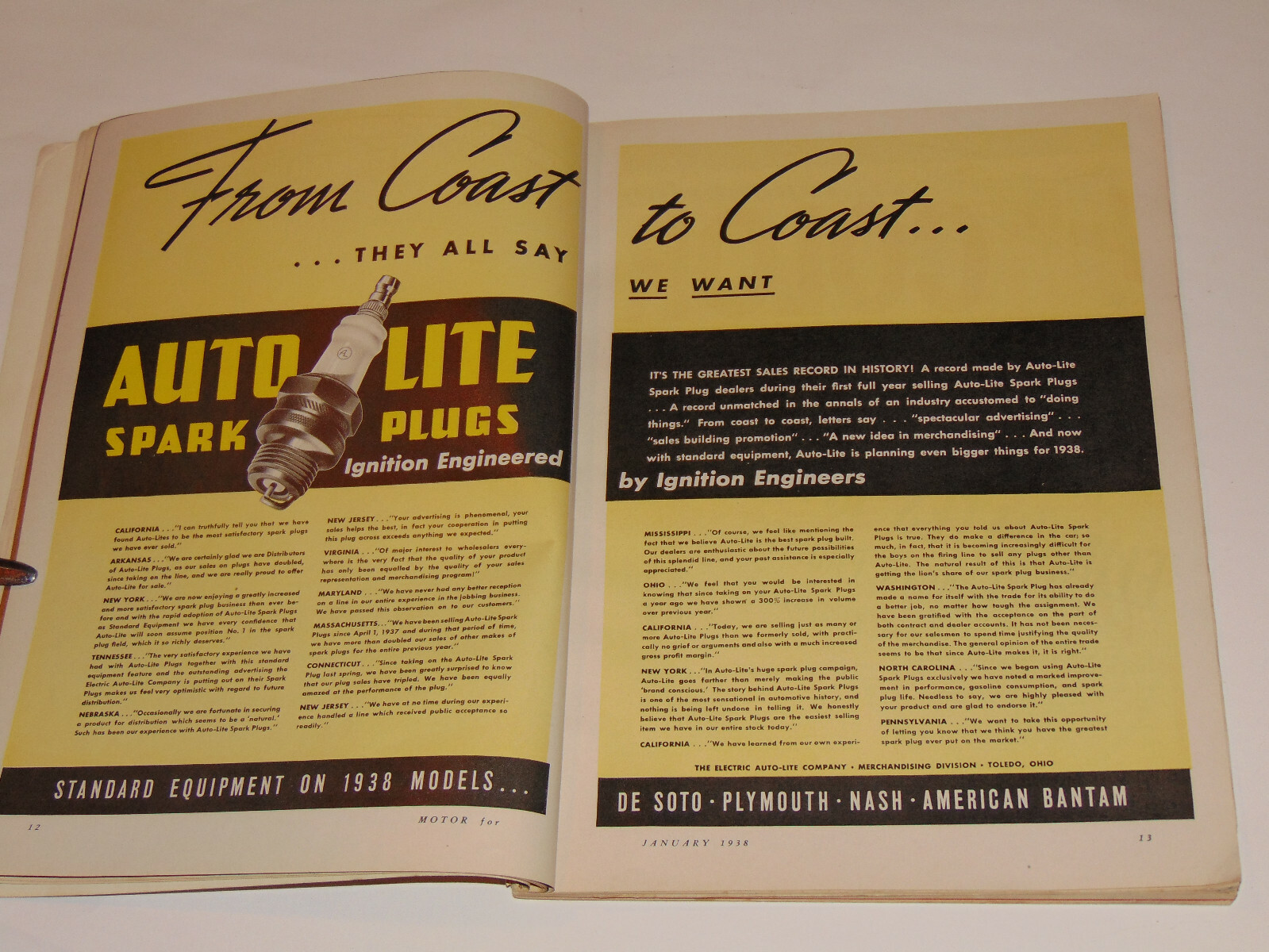 VINTAGE 1938 'MOTOR' MAGAZINE! SERVICE STATIONS TRADE PUBLICATION! ADS ...