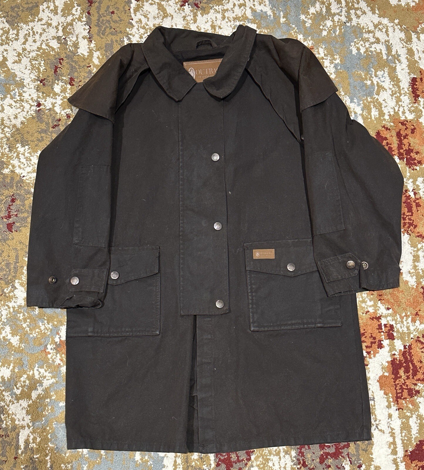 Outback Trading Bush Ranger Oilskin Waterproof Jacket… - Gem