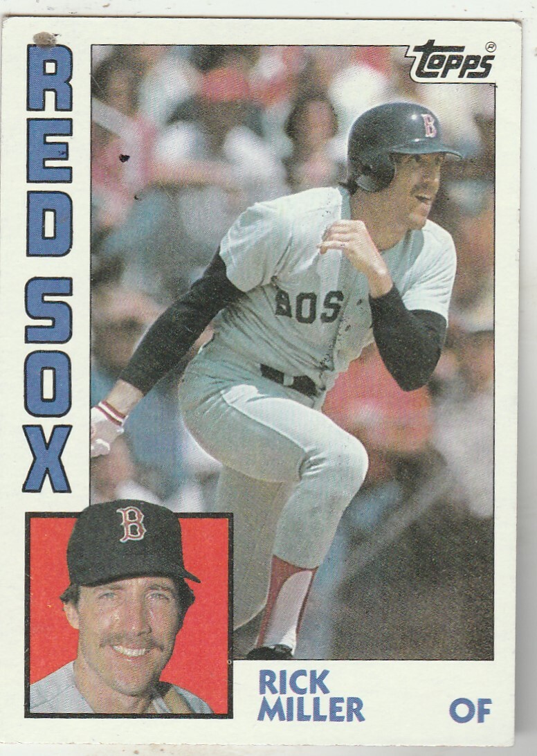 FREE SHIPPING-MINT-1984 Topps #344 Rick Miller Red Sox PLUS BONUS CARDS ...