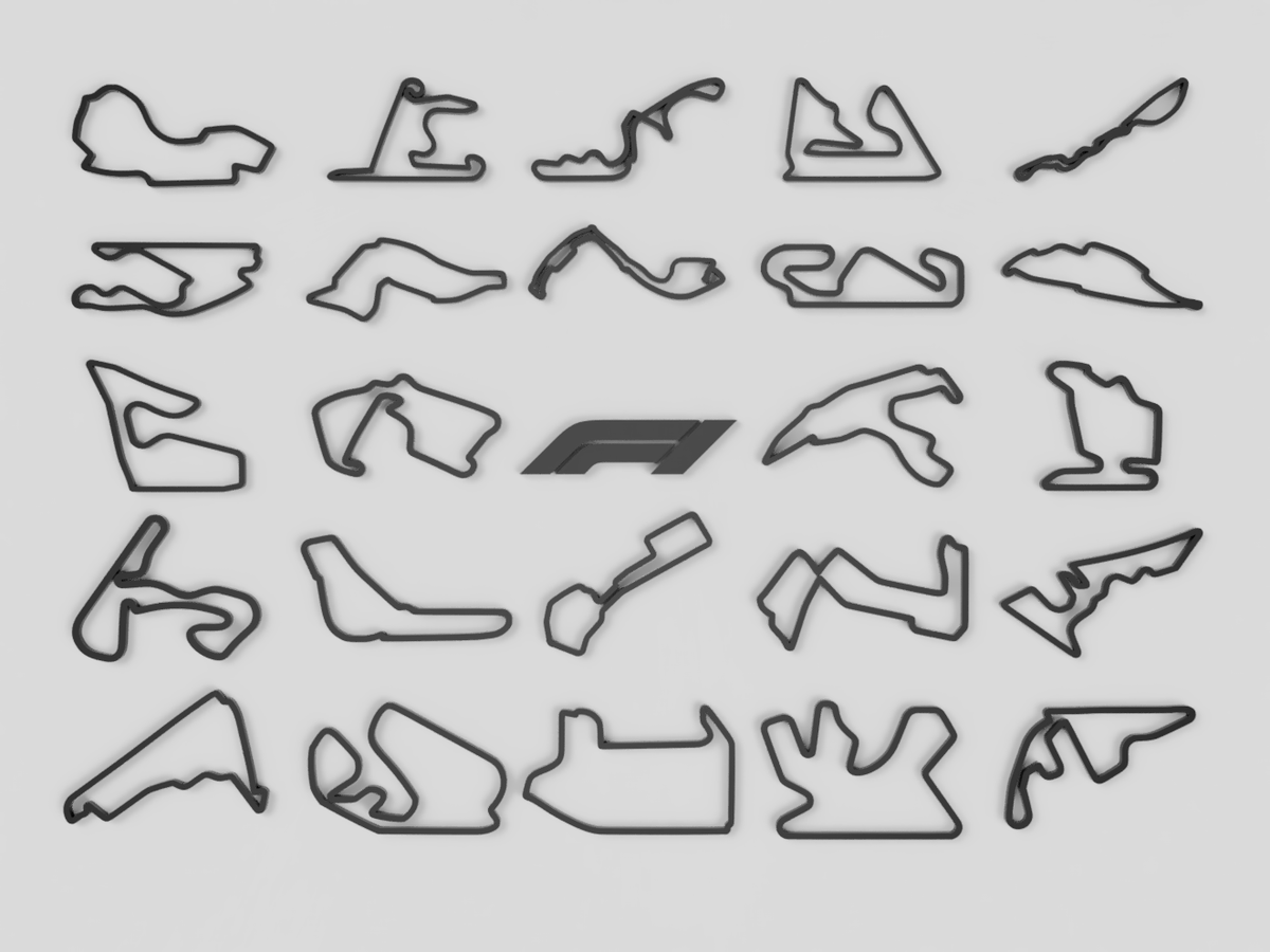 Race Track Outline Large Race Track Circuit Outline, Silhouette