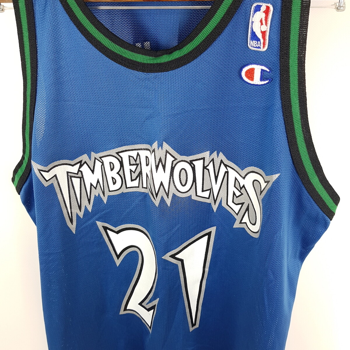 Vintage Champion Minnesota Timberwolves Jersey Kevin Garnett US 44 DE S ...