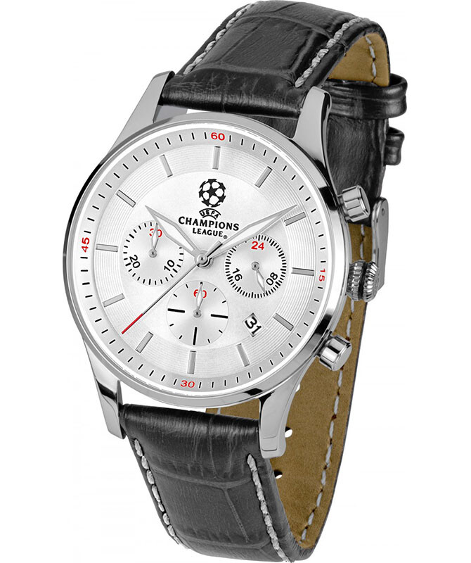 JACQUES LEMANS Quartz Chronograph Sports Watch UEFA 40mm SS Case 10ATM ...