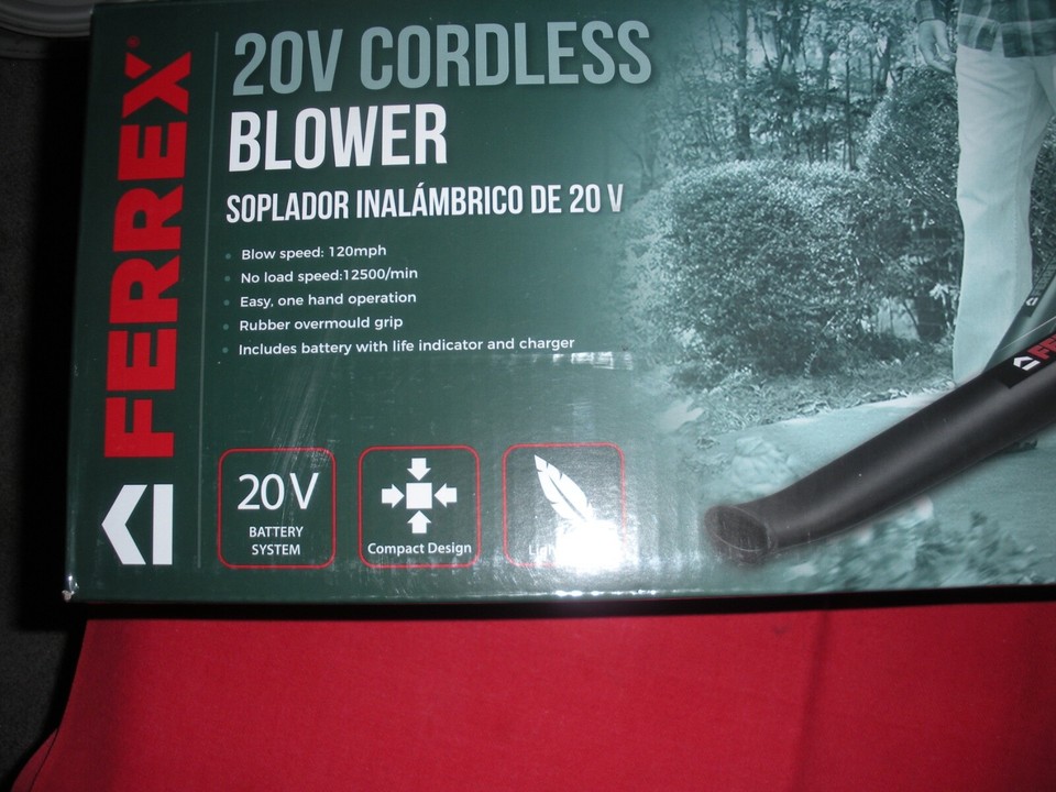Ferrex 20V Li-Ion Cordless Blower With USED Battery AND Charger | eBay