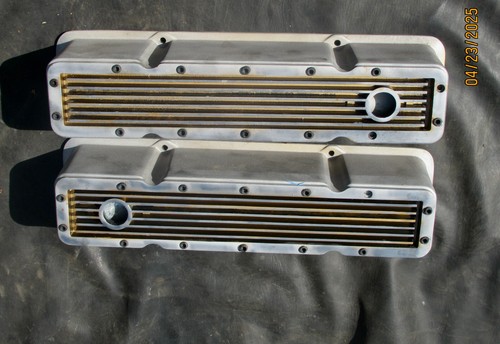 Vintage SBC Tall Aluminum Valve Covers 350 400 327 67 69 CAMARO Z28 ...