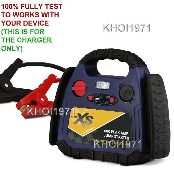 WALL Charger AC adapter power for Auto XS 600 peak car jump starter 7AH ...